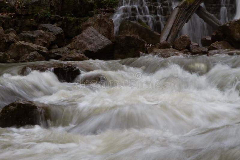 Waterfall in mountain stock photo. Image of abstract - 70060932