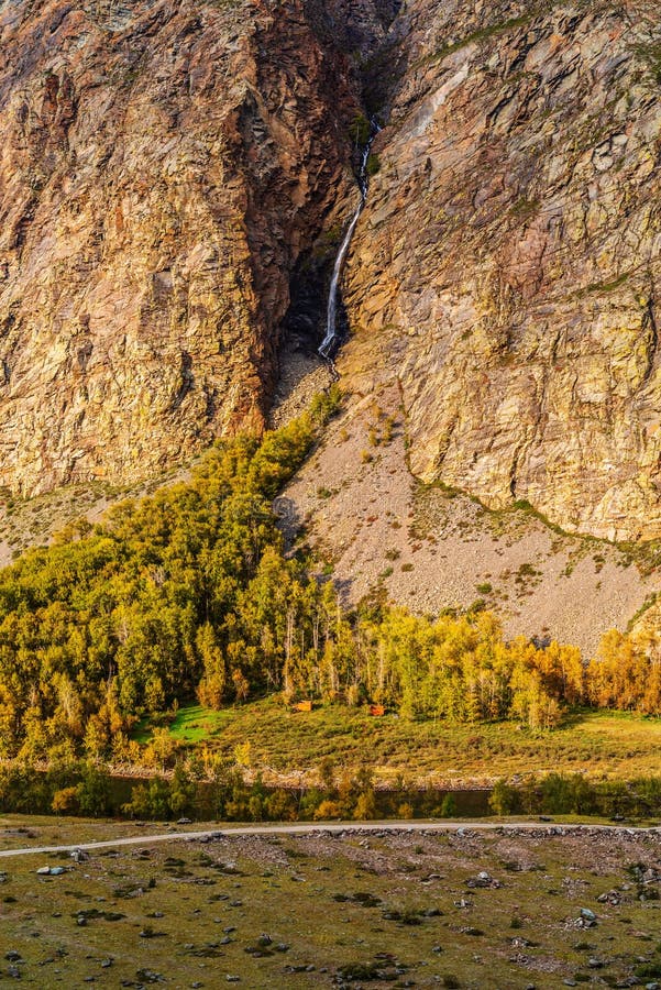 Waterfall in a Mountain Gorge. the Confluence of the Karasu River into ...