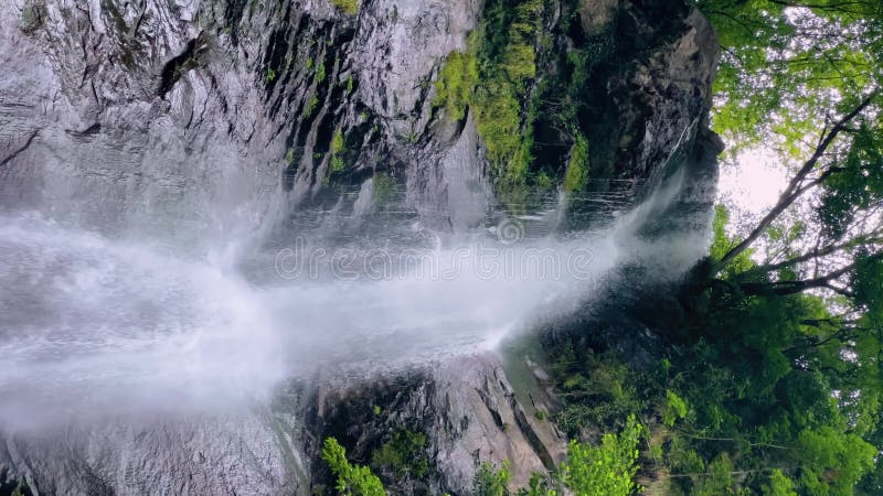 River, Stream is Flowing and Falling Down, Waterfall in the Mountain ...