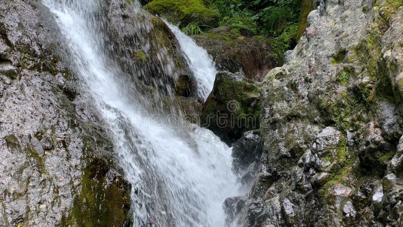 River, Stream is Flowing and Falling Down, Waterfall in the Mountain ...