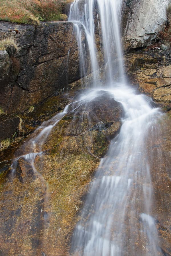 Waterfall in a Mountain Stream Stock Photo - Image of beauty, cascade ...