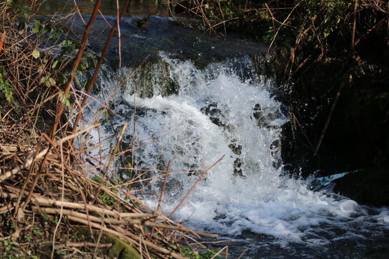 Waterfall on a Mountain Stream Stock Photo - Image of heav, full: 307229438