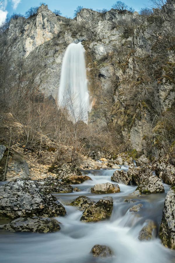 Waterfall in the Mountains of Montenegro Stock Image - Image of land ...