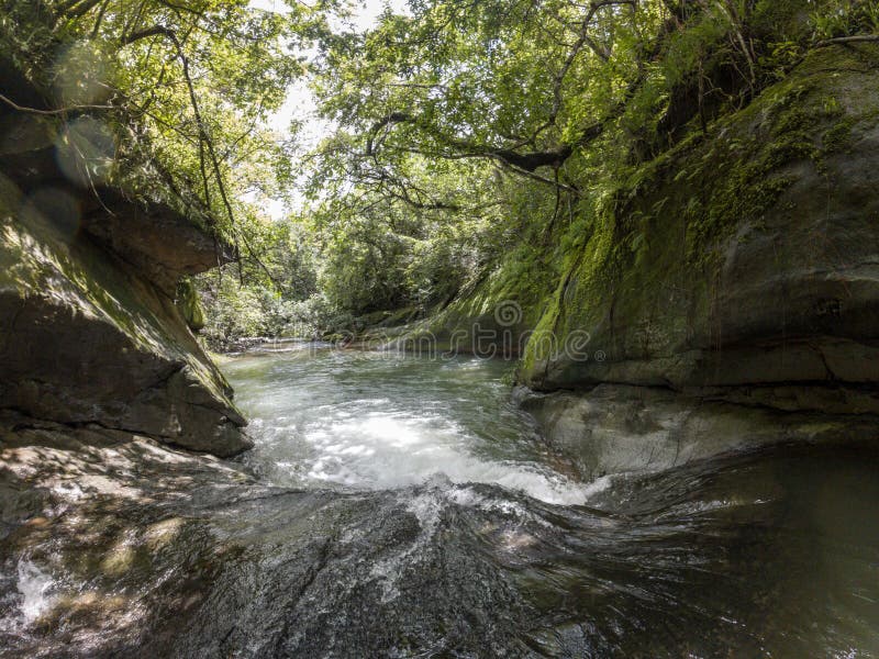 Waterfall in Mountains of Panama Stock Photo - Image of hike, forest ...