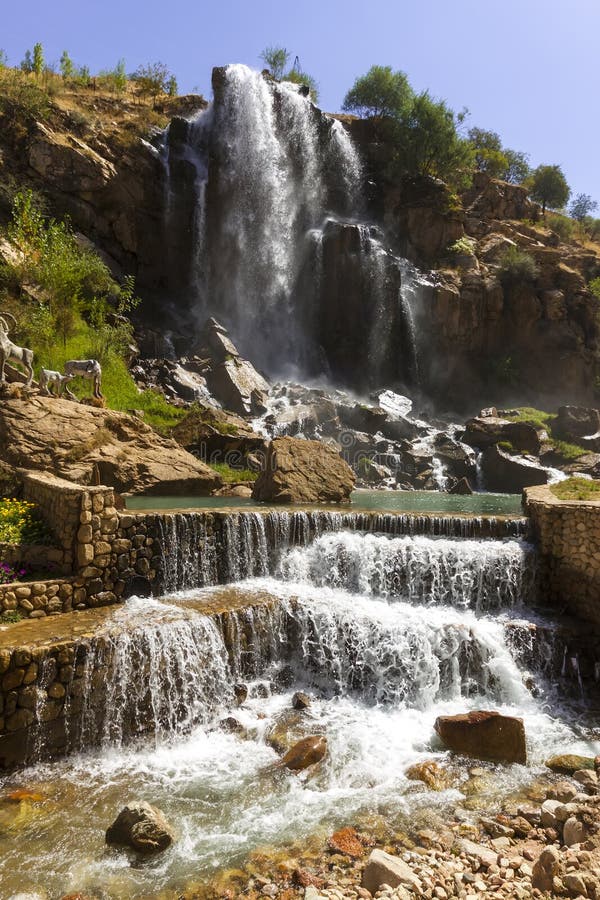 The Jilabun Waterfall,Golan Heights, Israel Stock Photo - Image of east ...