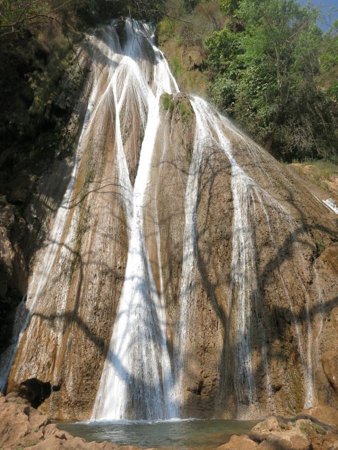 Waterfall, Myanmar stock image. Image of myanmar, summer - 94873747