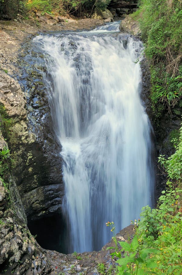 Natural Bridge - Hole in Cave Roof Stock Image - Image of waterfall ...
