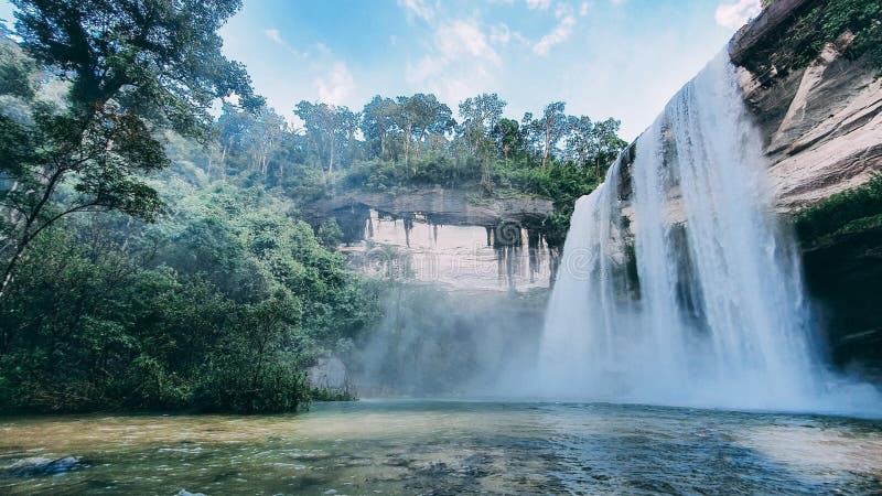 A Waterfall is a Natural Geological Formation Where Water Flows Over a ...