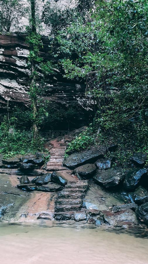 A Waterfall is a Natural Geological Formation Where Water Flows Over a ...