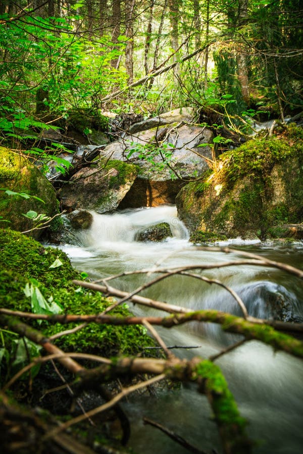 Waterfall natural river stock photo. Image of long, outdoors - 196165290