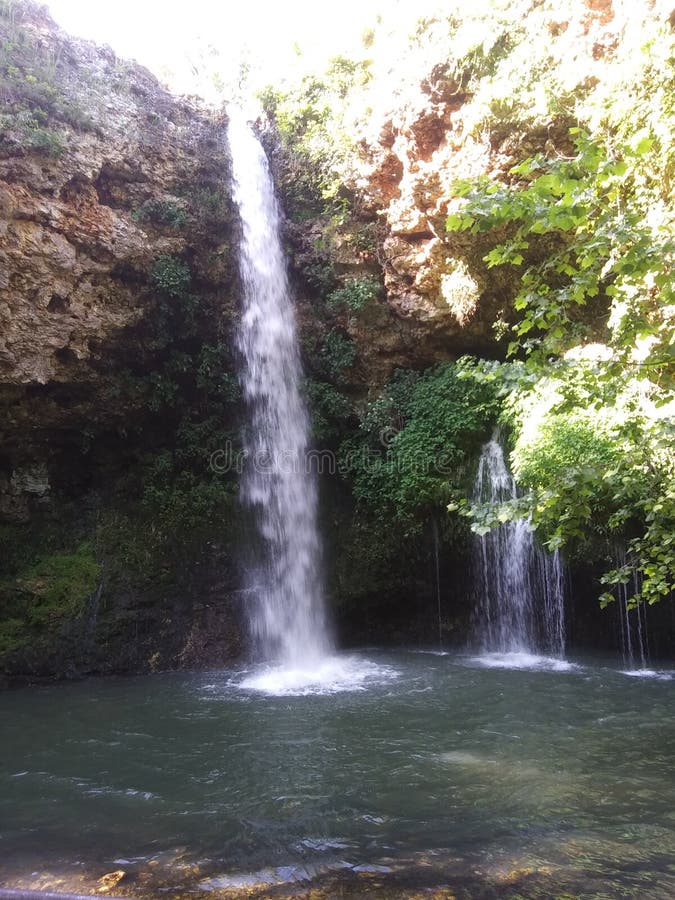 Waterfall stock image. Image of water, spring, waterfall - 161548221