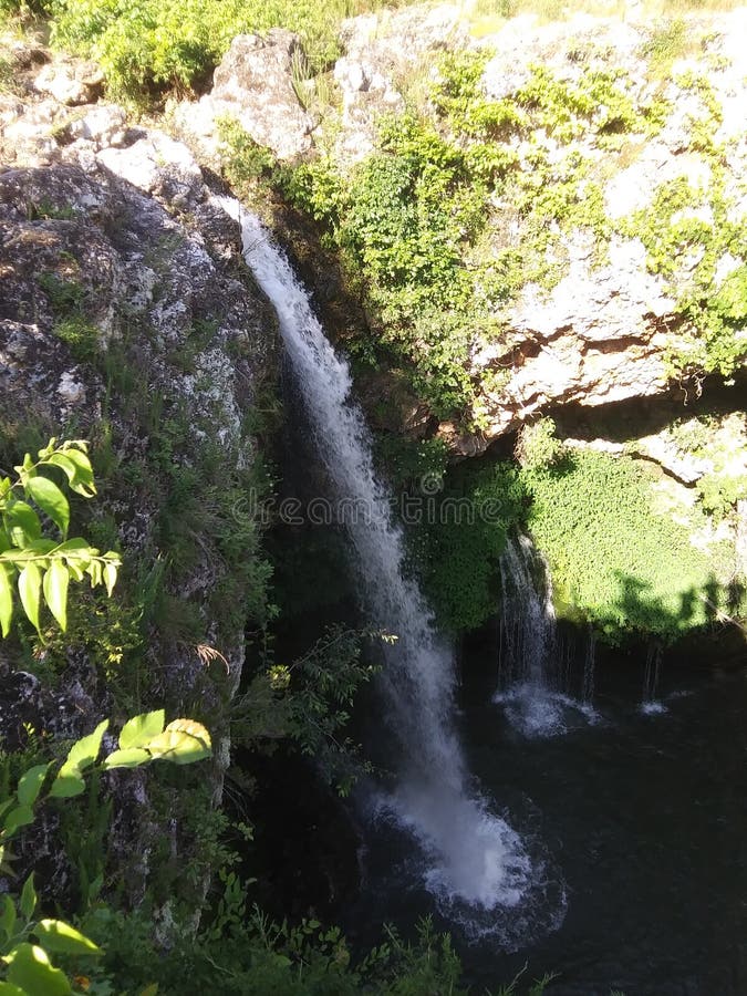 Waterfall stock image. Image of waterfall, fresh, spring - 161548321