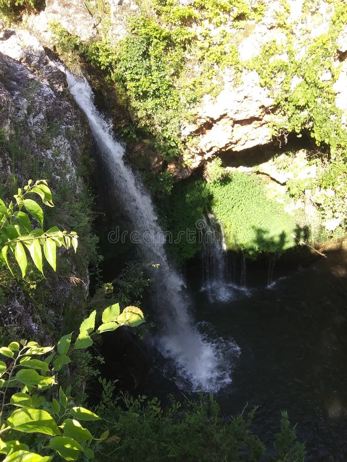 Waterfall stock image. Image of natural, spring, waterfall - 161548357