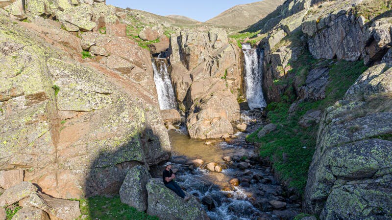 Waterfall, a Naturally Formed Scenic Cascade, May, 26,2021, Zara, Sivas ...