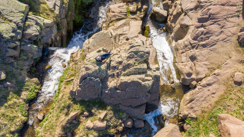 Waterfall, a Naturally Formed Scenic Cascade, May, 26,2021, Zara, Sivas ...