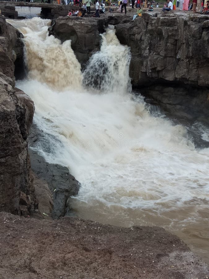 Waterfall stock photo. Image of nature, waterfall, weather - 128781164