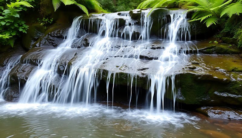 Waterfall, Nature Scenery, Water Feature, Natural Cascade, Water Flow ...