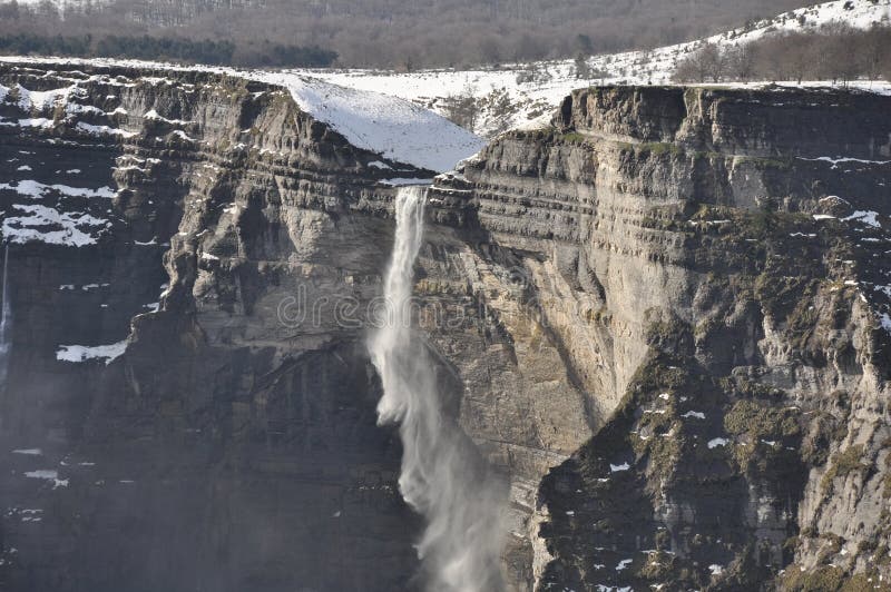 Waterfall in the Nervion River Source, Spain Stock Photo - Image of ...