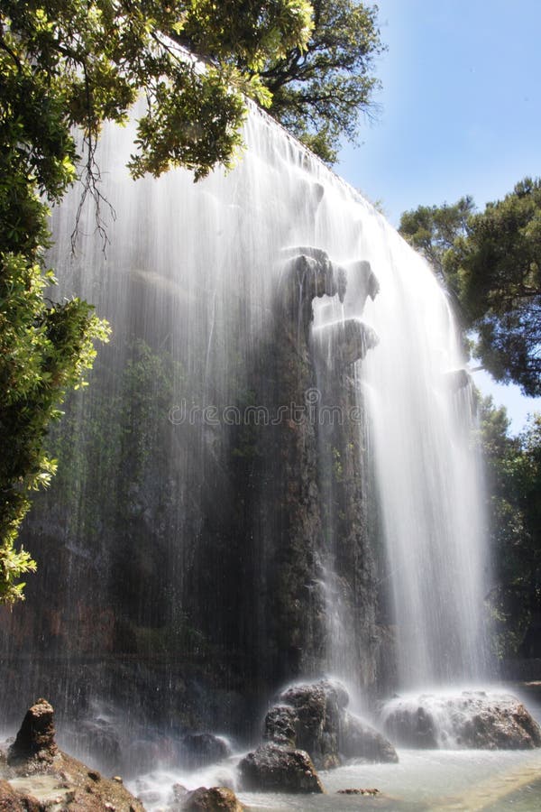 Waterfall in Nice stock image. Image of fine, scenic, french - 2568877