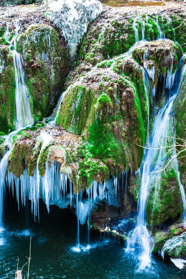 Waterfall stock image. Image of green, fall, waterfall - 98467051