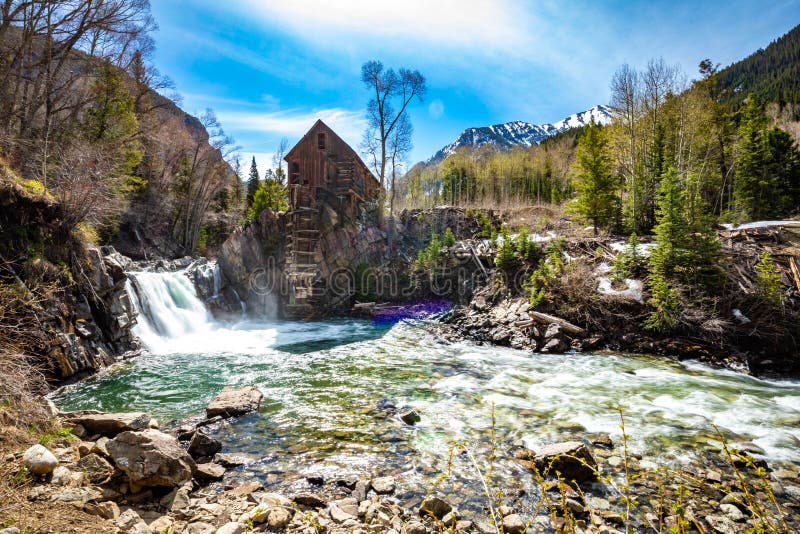 Waterfall at Old Crystal Mill White River National Forest Colorado ...