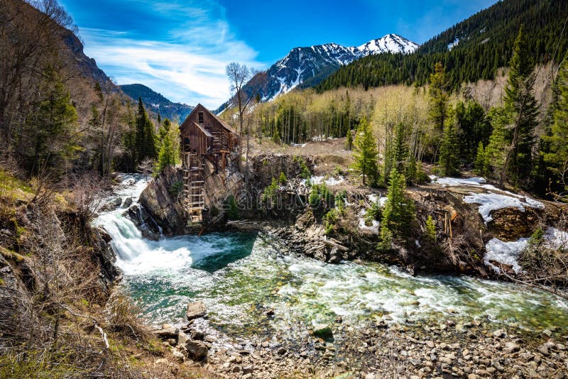 Waterfall at Old Crystal Mill White River National Forest Colorado ...