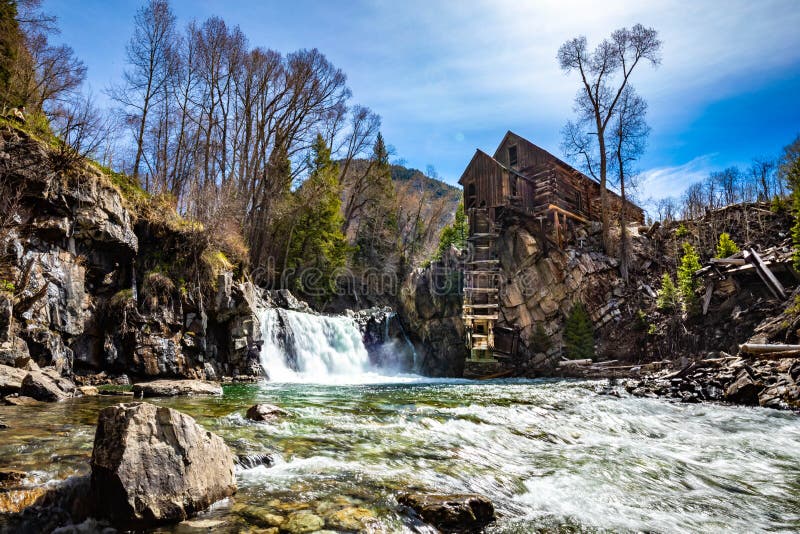 Waterfall at Old Crystal Mill White River National Forest Colorado ...