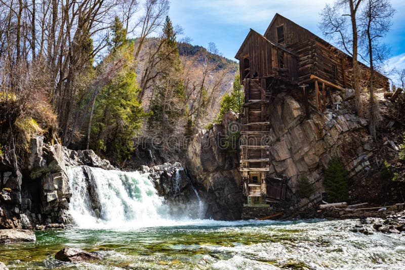 Waterfall at Old Crystal Mill White River National Forest Colorado ...