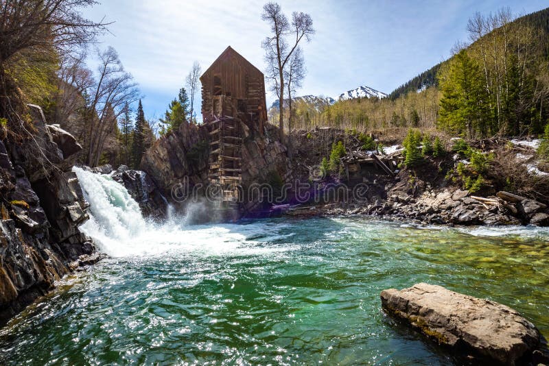 Waterfall at Old Crystal Mill White River National Forest Colorado ...
