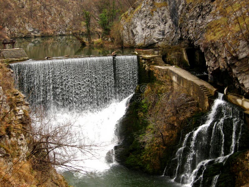A Waterfall Over a River Dam Stock Image - Image of flows, motion: 41771343