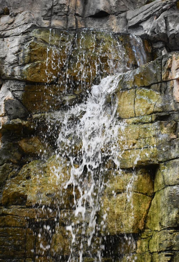 Waterfall over rocks stock photo. Image of pouring, splash - 111805762