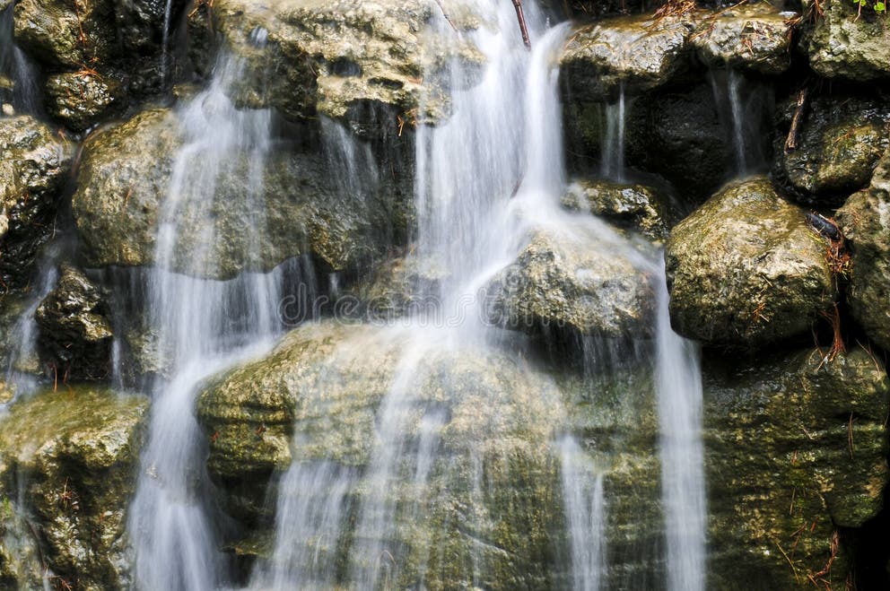 Waterfall over stones stock image. Image of cascade, nature - 5393285