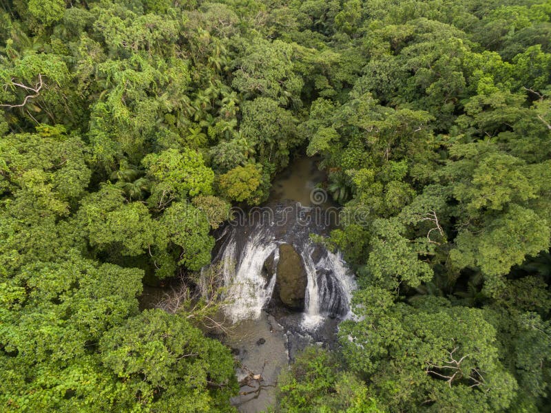 Waterfall in Palau Island. stock photo. Image of green - 88744208