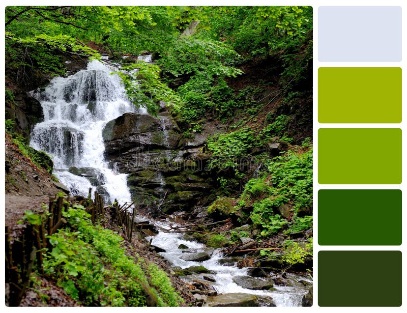 Waterfall Palette Color Swatches Stock Photos - Free & Royalty-Free ...