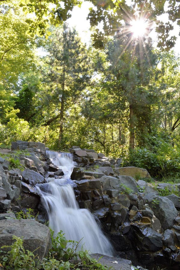 Waterfall stock image. Image of color, calm, attraction - 77323609