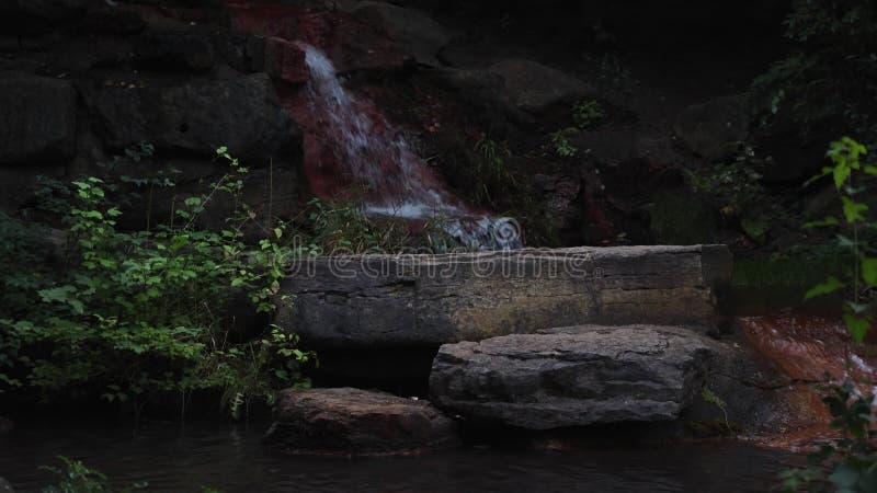 Waterfall in the Park in Summer. Keeley Falls in Andrew Haydon Park in Ottawa, Canada. Stock ...