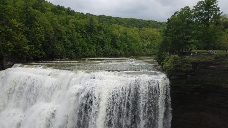 Waterfall at park stock image. Image of creek, waterway - 226018067