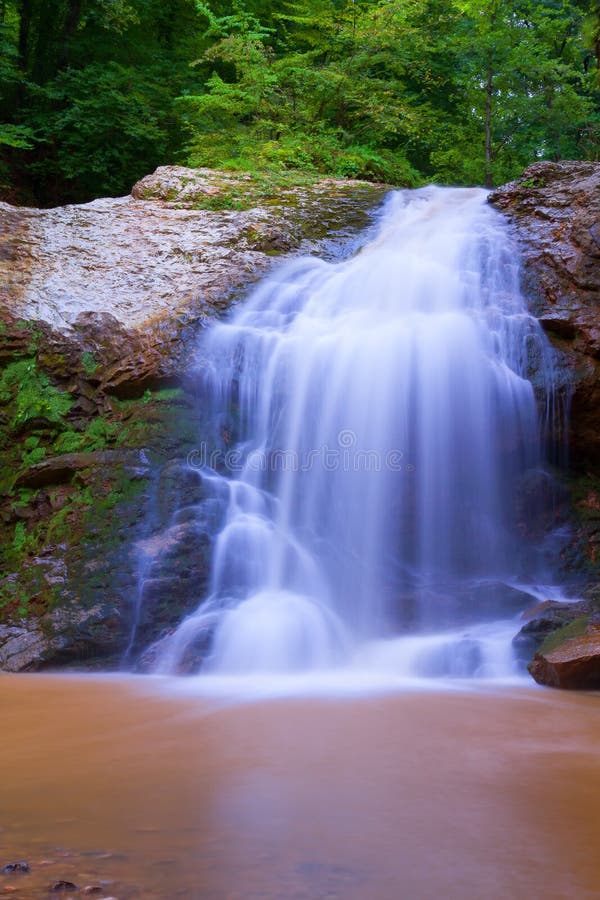 Waterfall pattern forest stock photo. Image of trees - 97630798