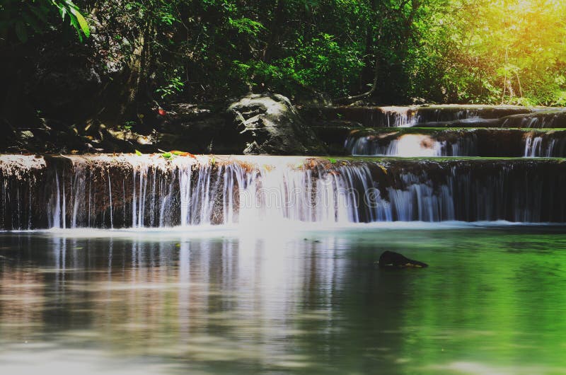 The peace of the waterfall stock image. Image of italian - 207619939