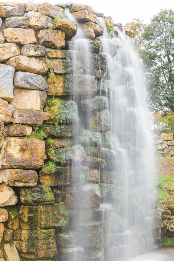 Waterfall stock image. Image of long, green, flowing - 34462609