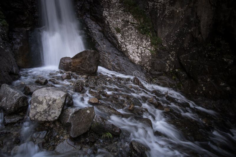 Waterfall is a Place Where Water Flows Over a Vertical Drop or a Series ...