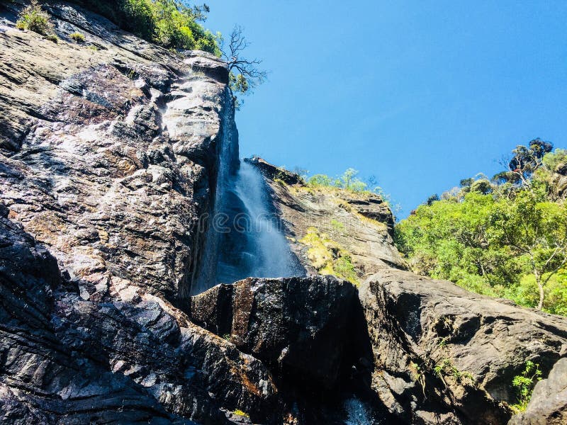 Waterfall Point at Lovers Leap Falls at Piduruthalagala Forest Reserve ...