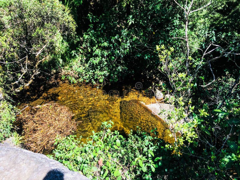 Waterfall Point at Lovers Leap Falls at Piduruthalagala Forest Reserve ...