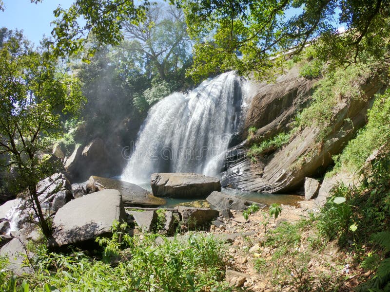 The Most Beautiful Waterfalls in Sri Lanka Stock Photo - Image of ...