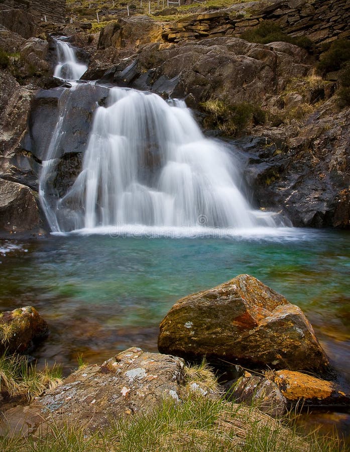 Waterfall and pool stock photo. Image of splash, river - 24867082
