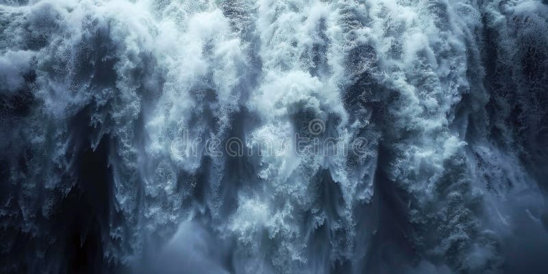 Waterfall Pouring Down stock photo. Image of generated - 375107068