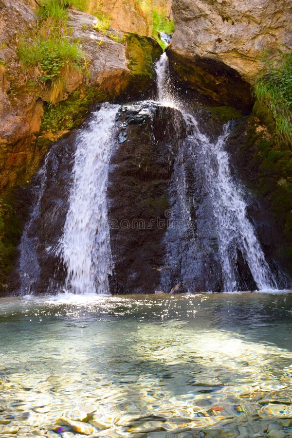 Waterfall in Prionia. stock photo. Image of park, thessaly - 100598288