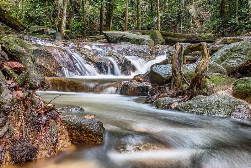 Quiet, Peaceful and Refreshing Waterfalls Stock Photo - Image of pahang ...