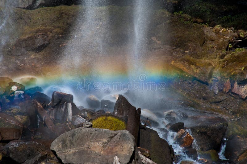 Waterfall and Rainbow stock photo. Image of falls, exotic - 90461050
