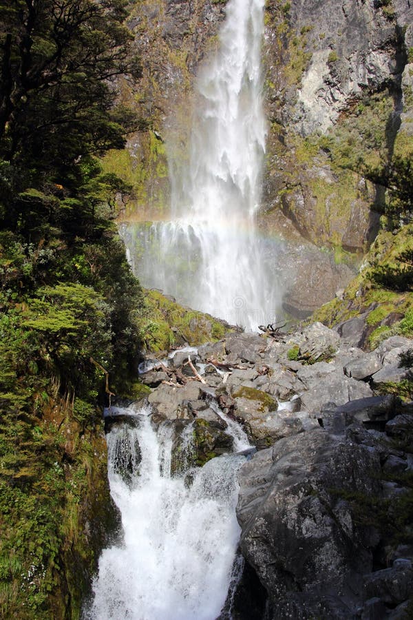 Waterfall and Rainbow stock photo. Image of waterfall - 22741620